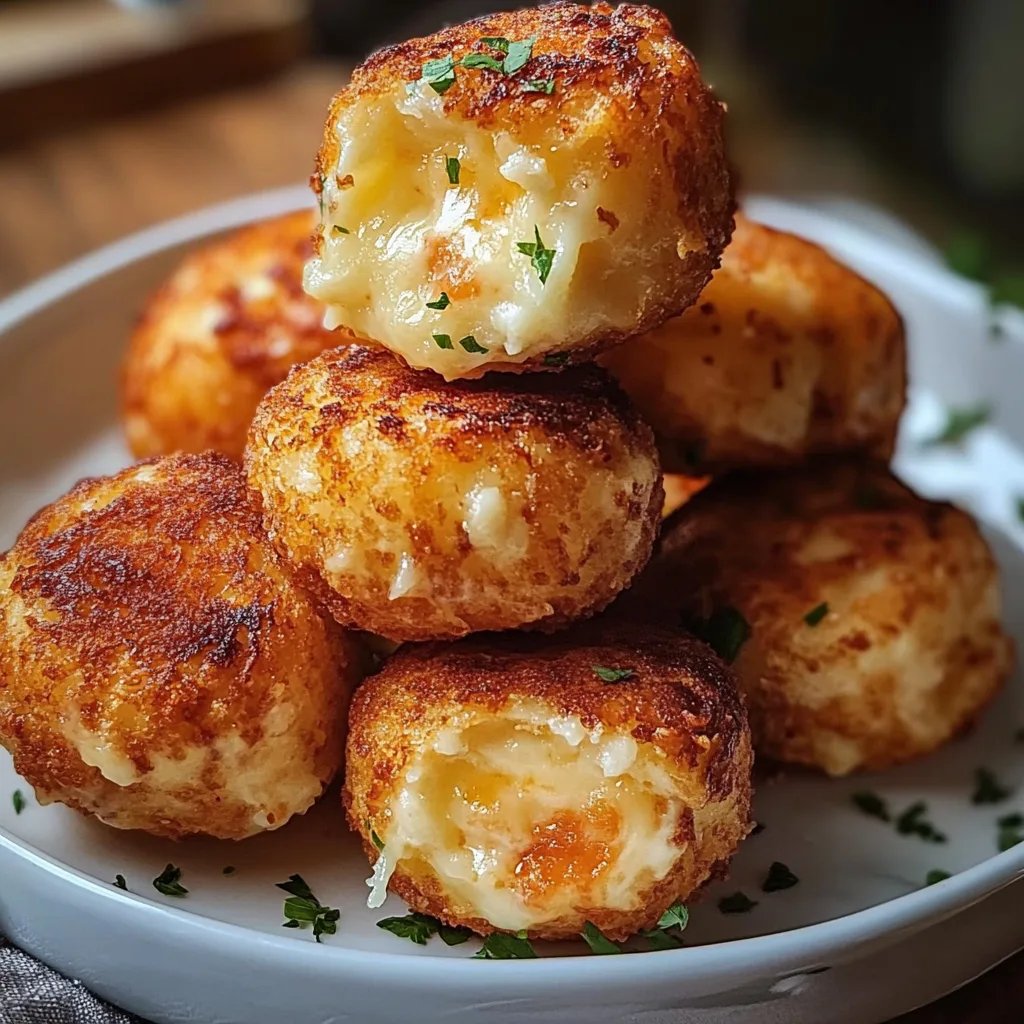 Crispy Mashed Potato Cheese Bites - Cheflinaskitchen